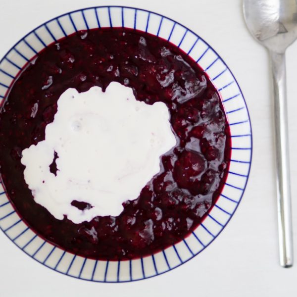 Danish Red Berry Pudding (Rødgrød med fløde) - Nordic Food & Living